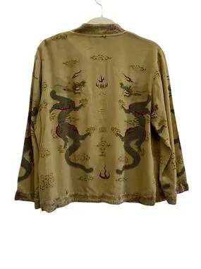 Citron | Tops | Citron Santa Monica Dragon Print Vintage Blouse Rayon ...